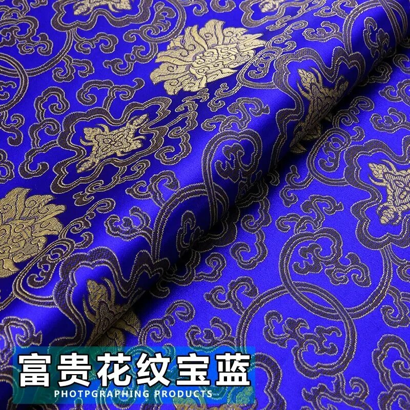 Парчовый атлас 100x90 см с шелковой вышивкой, китайский стиль 1 meter price-005