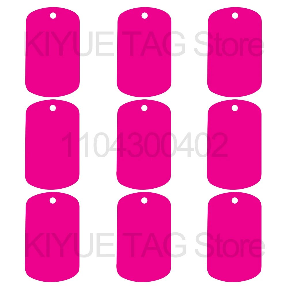 Розовые бирки для ключей KIYUE 38X25X1MM