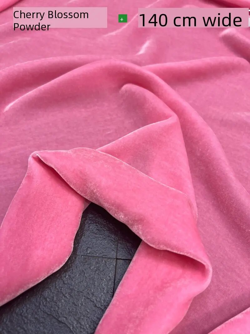 Шелковый бархат 40 цветов Розовый, as picture color, 50cm