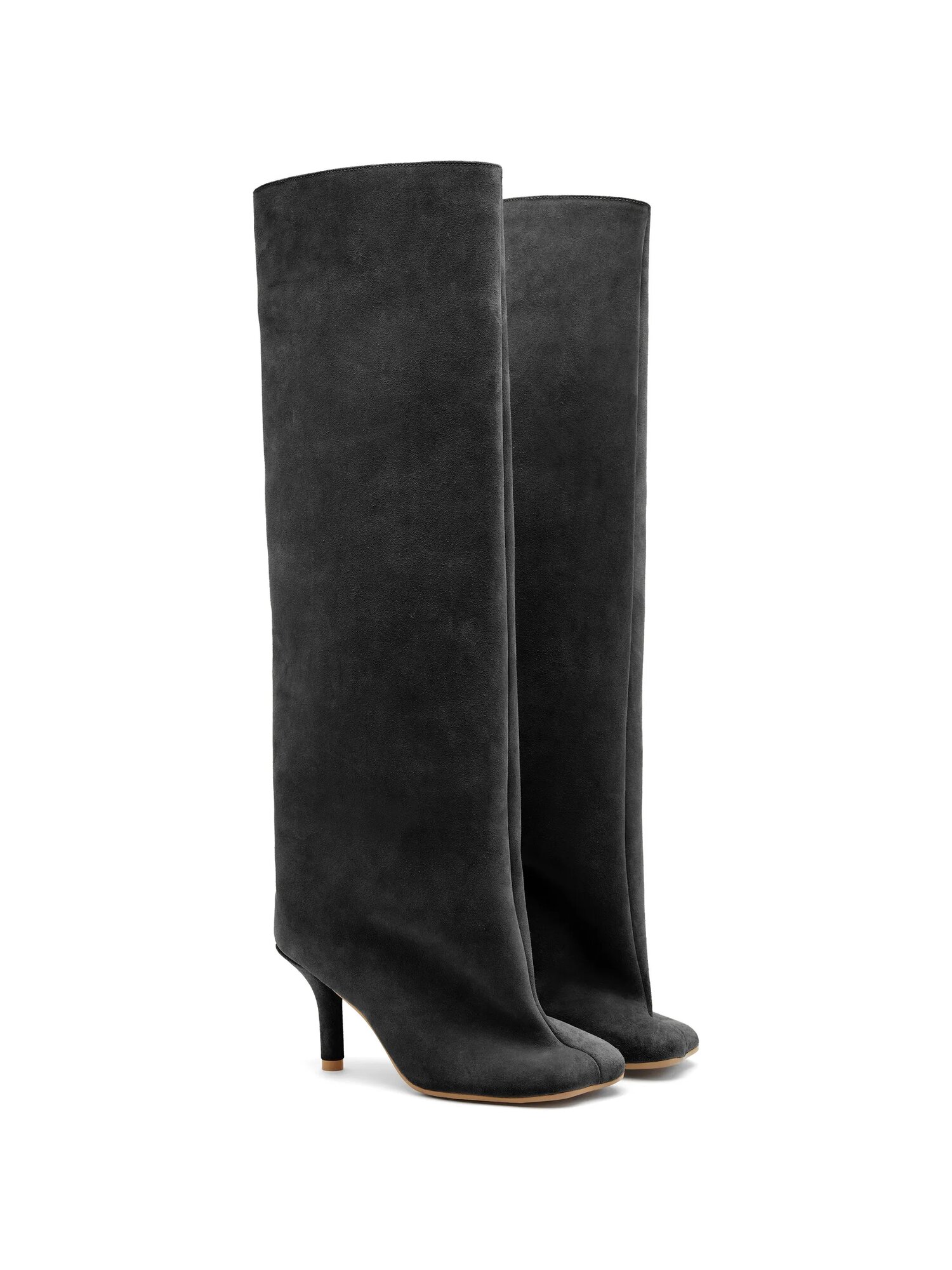 Ботинки MM6 Square toe slouch boots, размер 40, black/black — фото 1