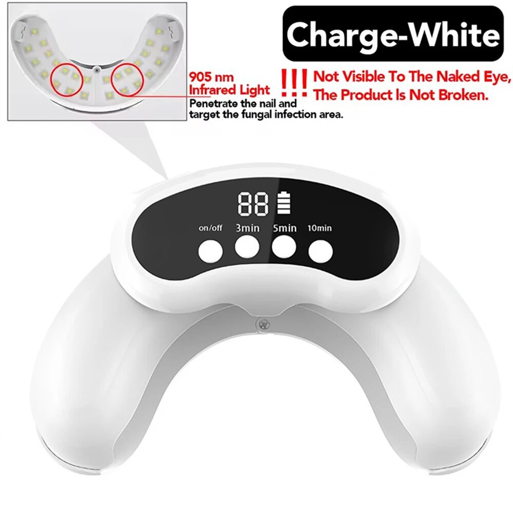 Беспроводное Лазерное Устройство Для Лечения Грибка Ногтей 470 Нм 910 Нм, Инфракрасный И Синий Свет