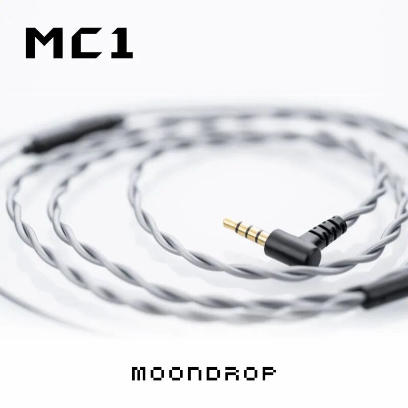 Moondrop Аудиокабель 3.5 мм, 1.25 м, серый