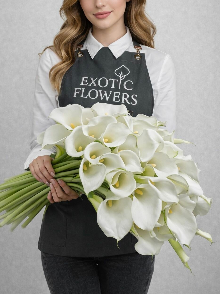 Букет из 51 белой каллы