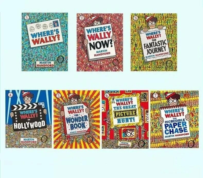 Where's Wally?/ Где Уилли/ Ищете игры на концентрацию внимания/ Комплект из 7 томов