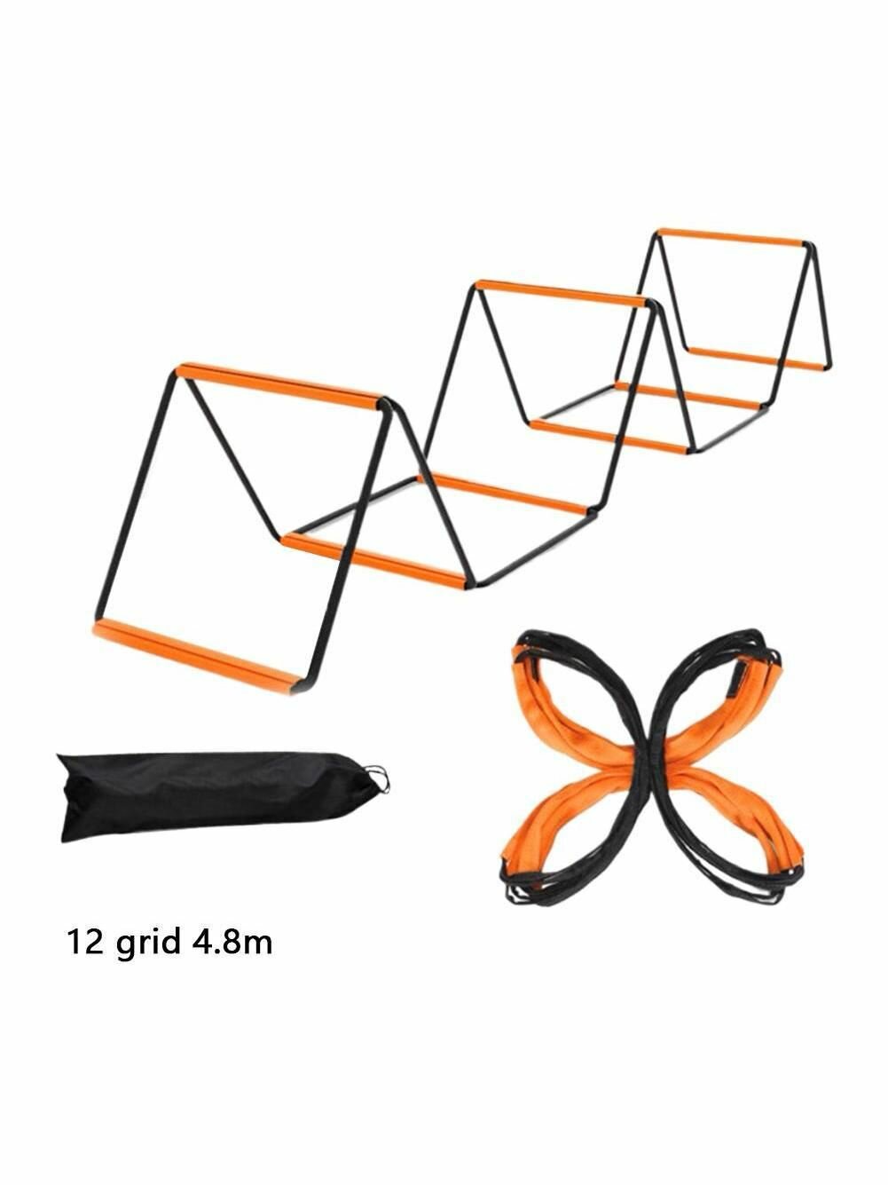 Координационная дорожка Cпортивная лестница для спорта, 8 сеток, Апельсин