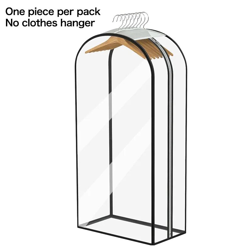 Сумки для подвешивания одежды длиной 40 дюймов, прозрачные сумки для костюмов для хранения в шкафу, дорожные чехлы с 10-дюймо.