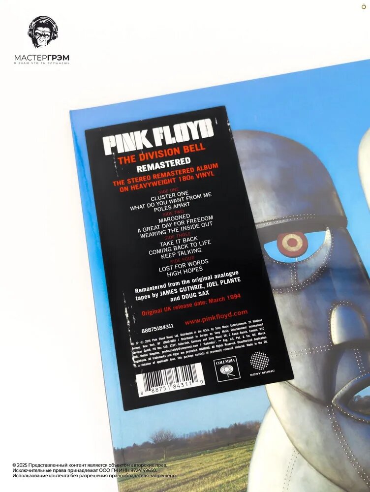 Pink Floyd The Division Bell Remastered (2025) Виниловая пластинка, Европейский Союз, 2LP — фото 1