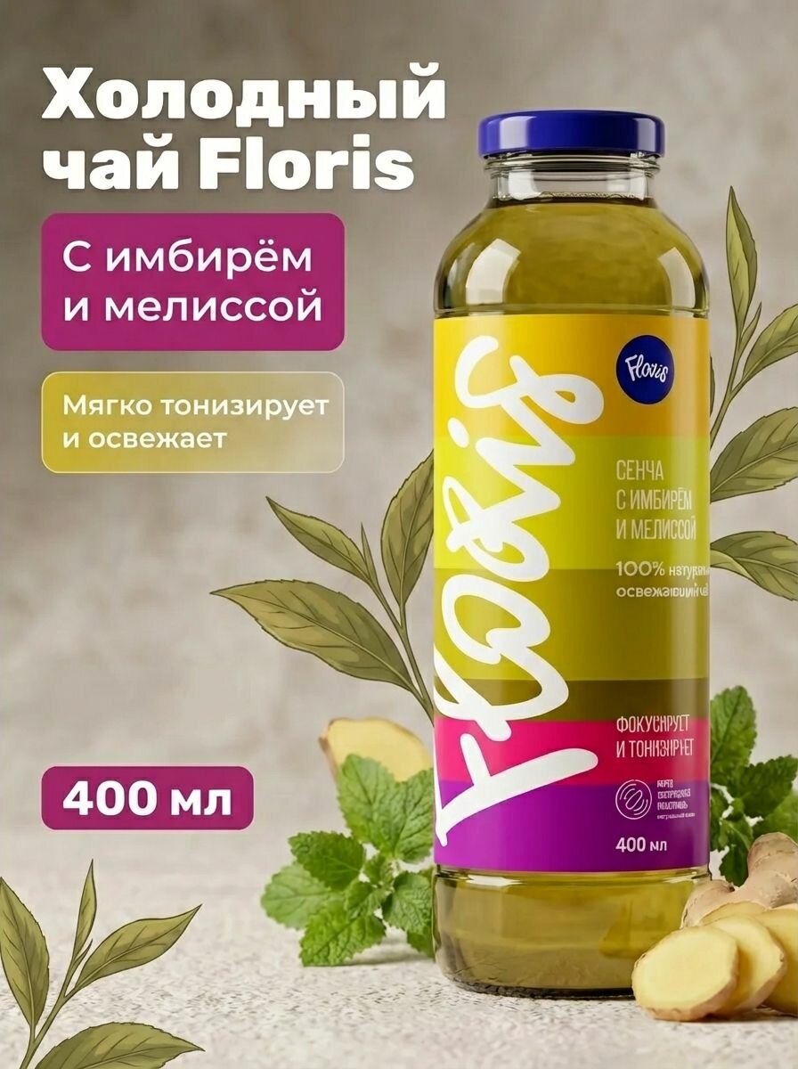 Напиток прямого заваривания Сенча чай с имбирём и мелиссой натуральный тонизирующий энергизирующий 400 мл