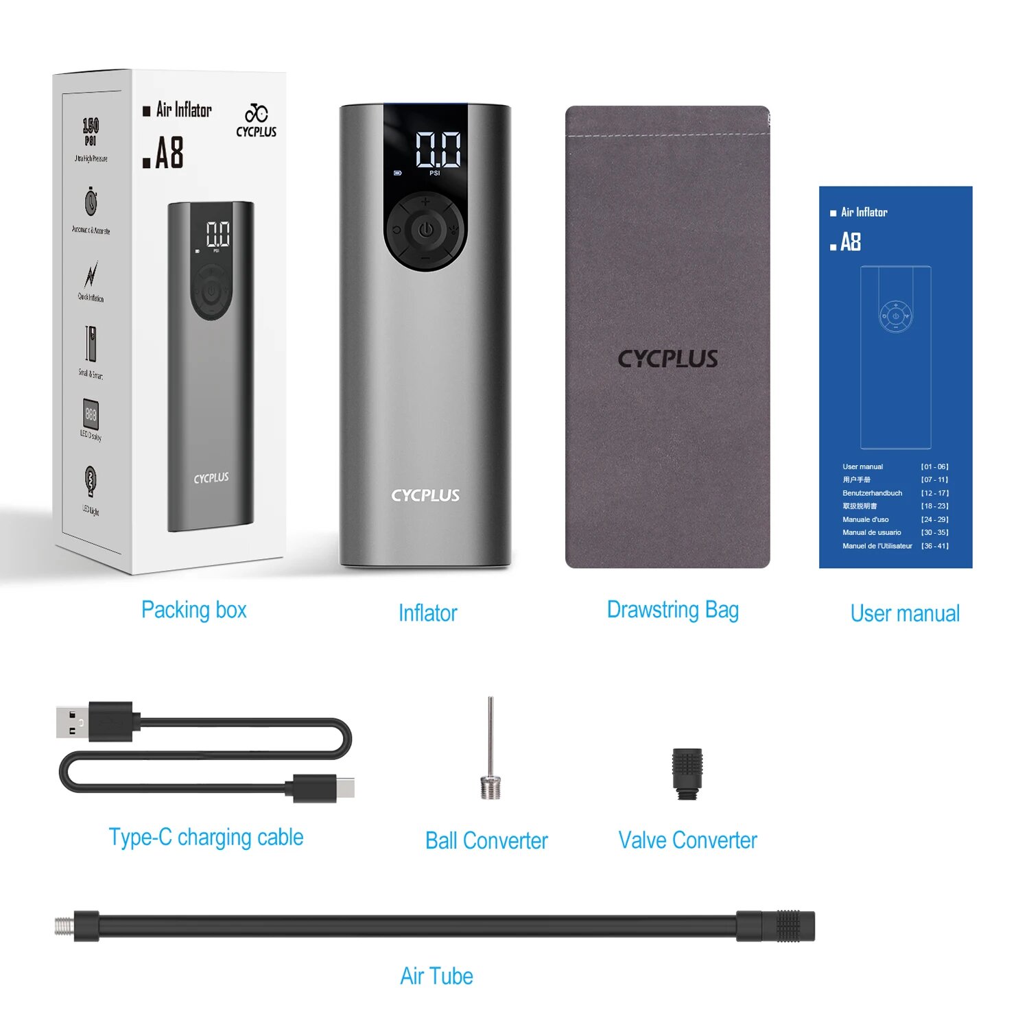 CYCPLUS A8 Электрический Насос для Велосипедов