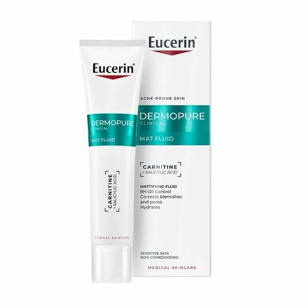 Флюид для проблемной кожи матирующий увлажняющий DermoPURE Eucerin/Эуцерин туба 40мл