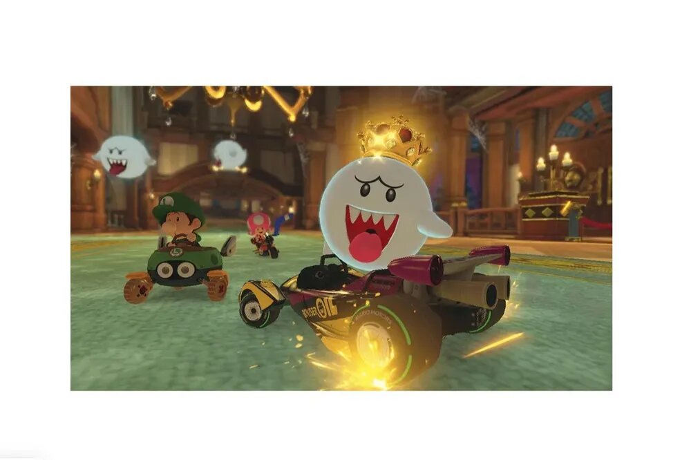 Игровой картридж Mario Kart 8 Deluxe для Nintendo Switch, с русской локализацией, для игры в гонки — фото 1
