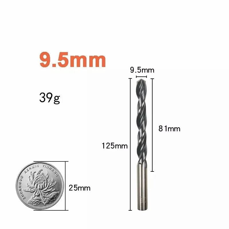 Кобальтовые спиральные сверла из быстрорежущей стали 0,5-14 мм 9.5mm-1Pcs