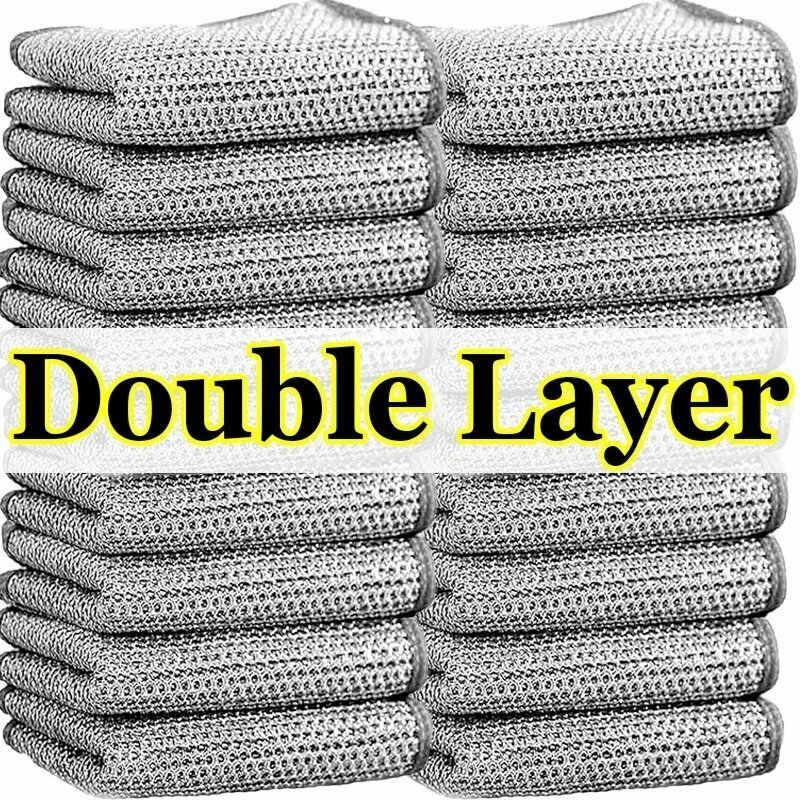 Салфетки для мытья посуды из микрофибры, 20шт, Double Layer