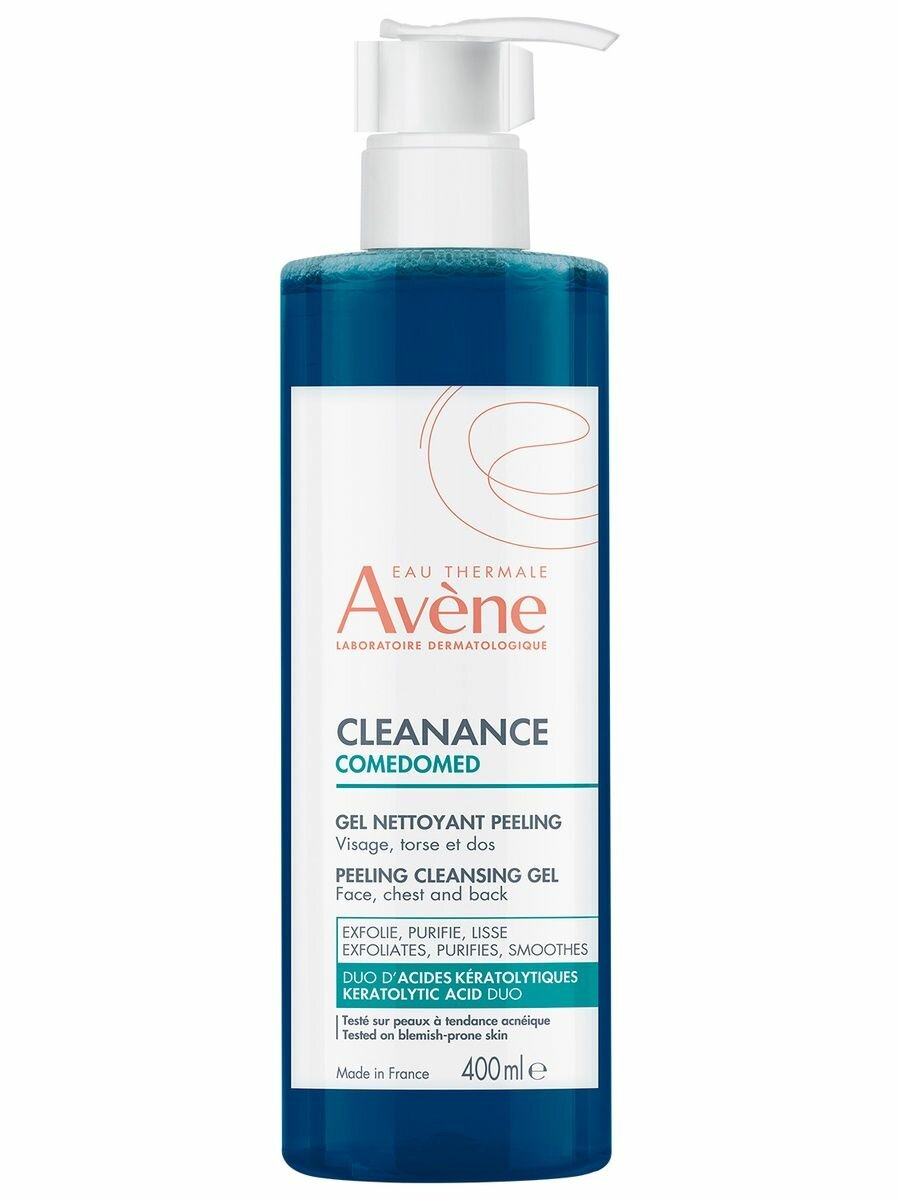 Авен клинанс Комедомед Очищающий обновляющий гель-пилинг для кожи склонной к акне, 400 мл / AVENE Cleanance Comedomed