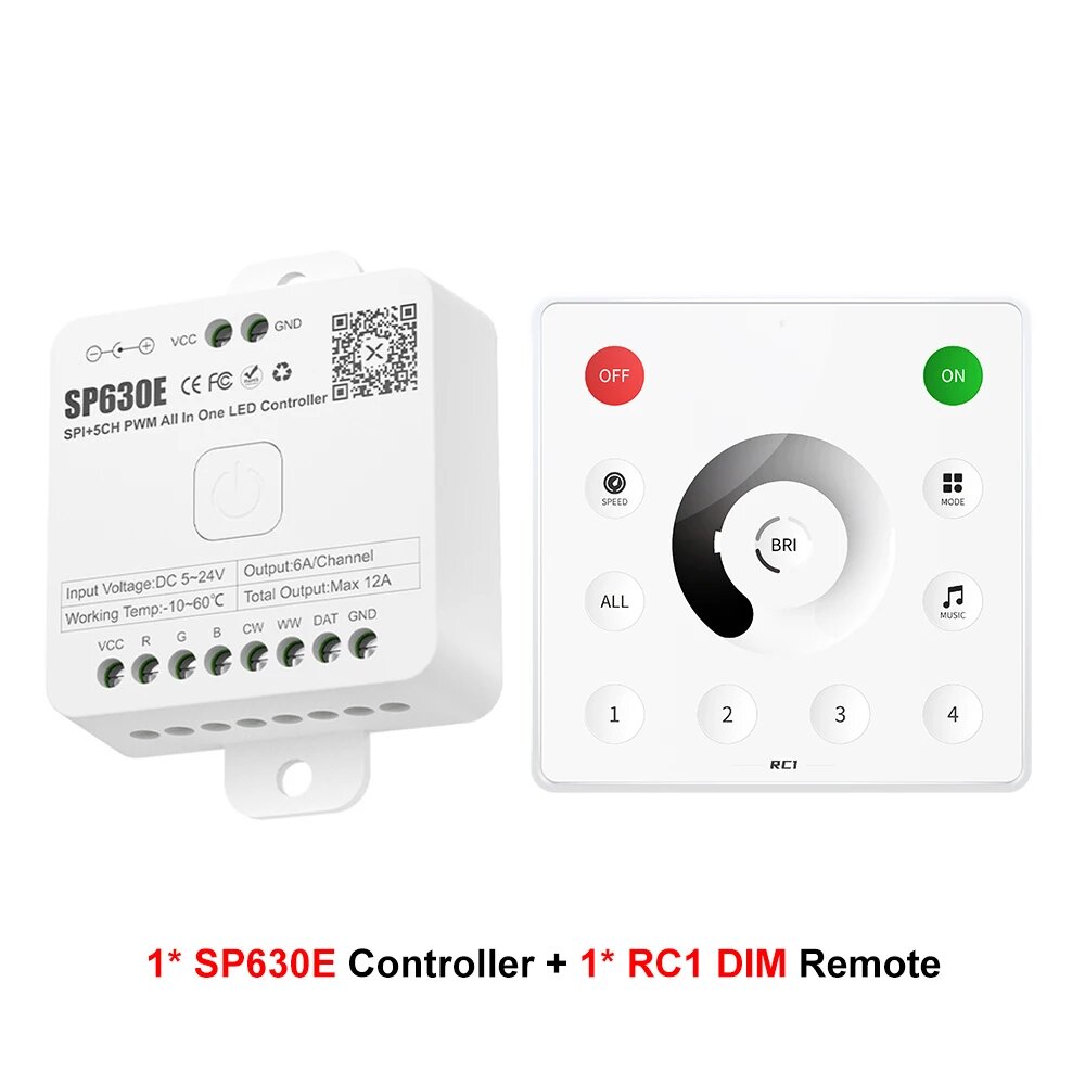 SP630E RGB контроллер с RC1 пультом