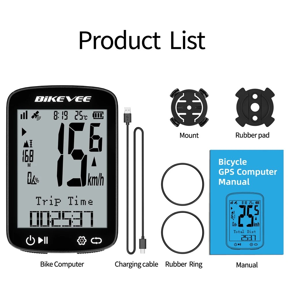 Bikevee GPS-велокомпьютер BKV-3509-A
