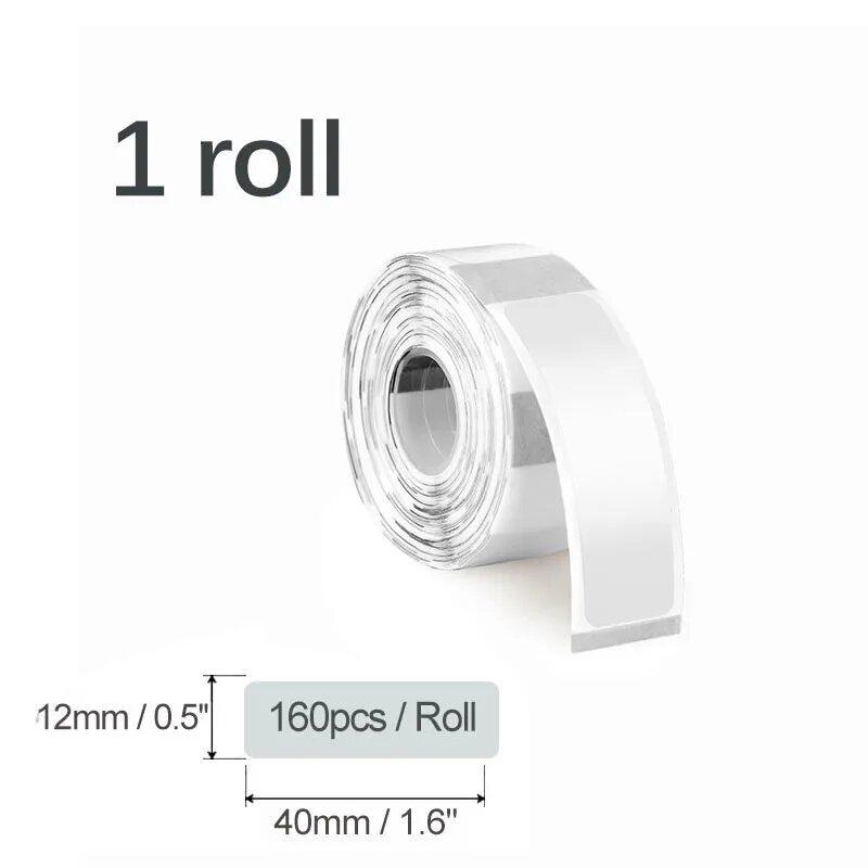 Прозрачные термоэтикетки Risio 12x40 мм 1 roll 12x40mm