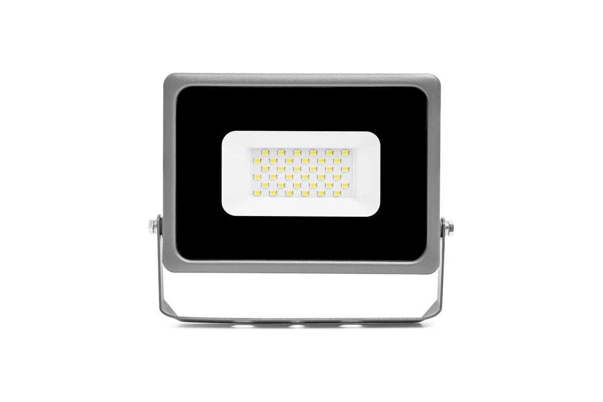 Wolta Светодиодный прожектор 30вт , 6500К Холодный белый свет , IP65 , 2700лм , серый WFL-30W/07