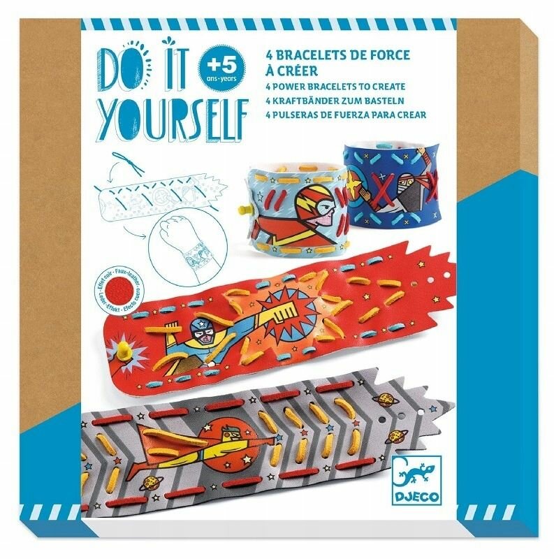 Набор для творчества Djeco - Набор для создания браслетов супергероев - DJ07978