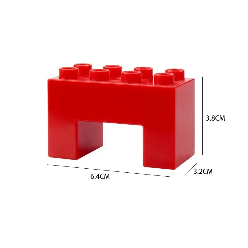Большие строительные блоки DZQ для взрослых Красный, Square Arch