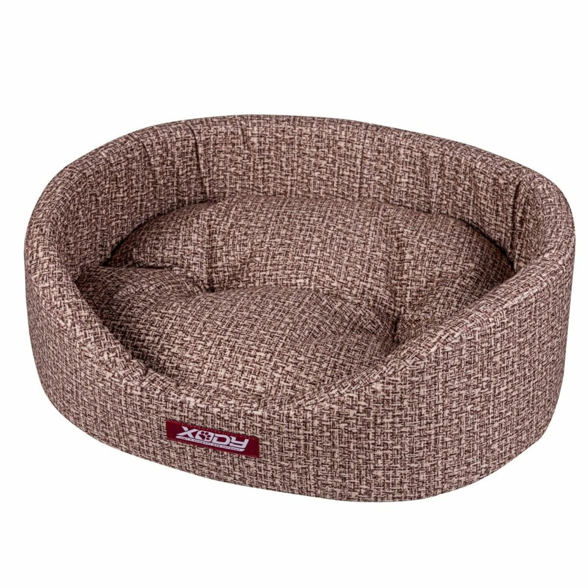 Xody Лежак Премиум №1, рогожка, коричневый 42*35*16см