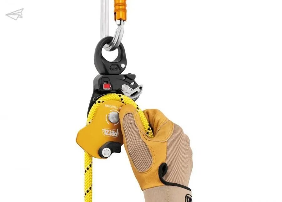 Зажим альпинистский Petzl Pro Traxion для подъема по веревке, алюминий, желтый — фото 1