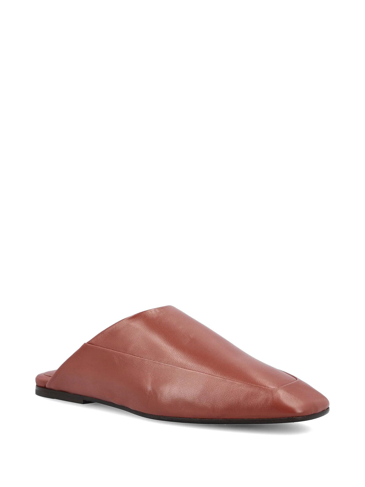 Мюли BRUNELLO CUCINELLI Leather mules, размер 37, brown — фото 1