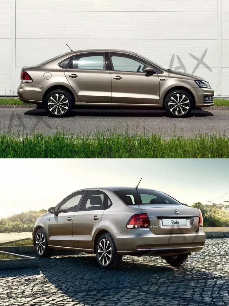 Колпаки на колеса Volkswagen R14 комплект 4 шт. - Черный/Серебристый