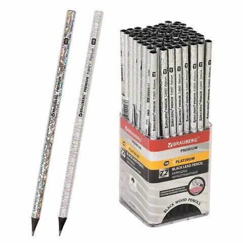 Карандаш чернографитный "Платинум", НВ (12шт)