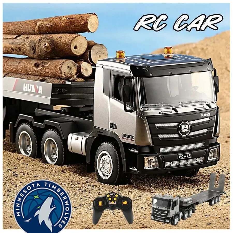 Полуприцеп с дистанционным управлением, бортовой грузовик, полуприцеп-тягач, транспортная техника, детские игрушки