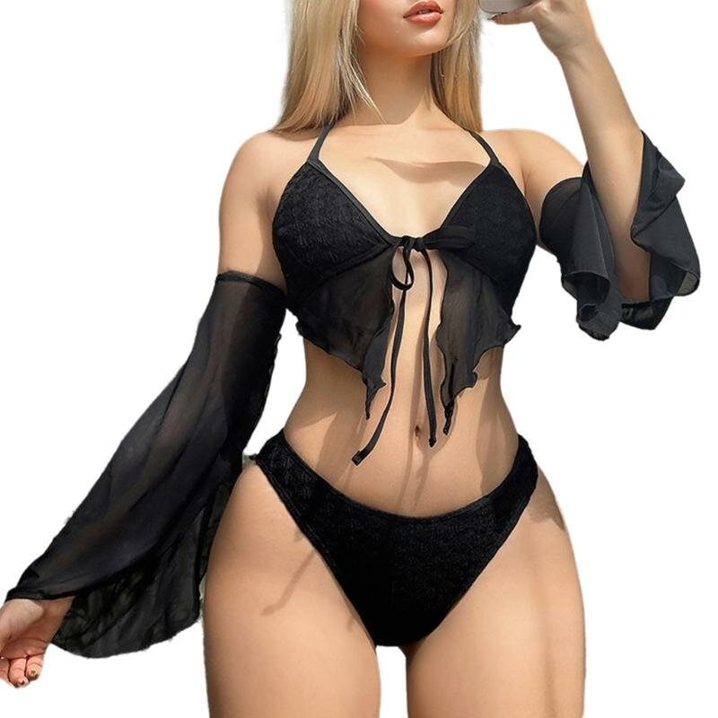 Бикини-комплект женский, Черный - XL