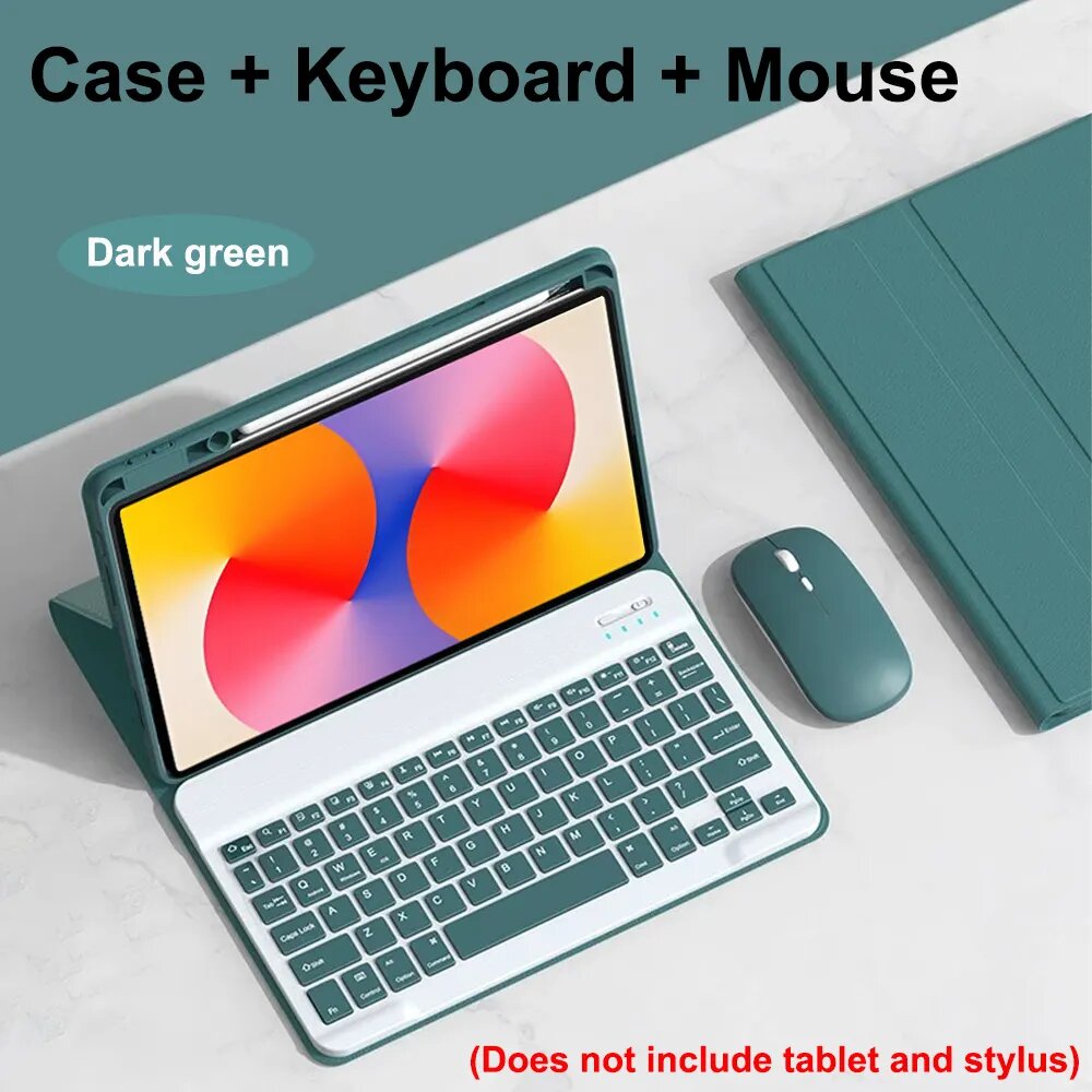 Чехол для планшета с клавиатурой и подставкой для Huawei MatePad SE 11, Dark green