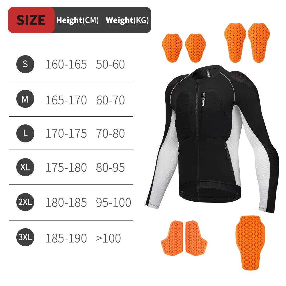 Мужская мотоциклетная куртка WOSAWE для гонок по бездорожью, дышащая куртка для L, Upgraded white