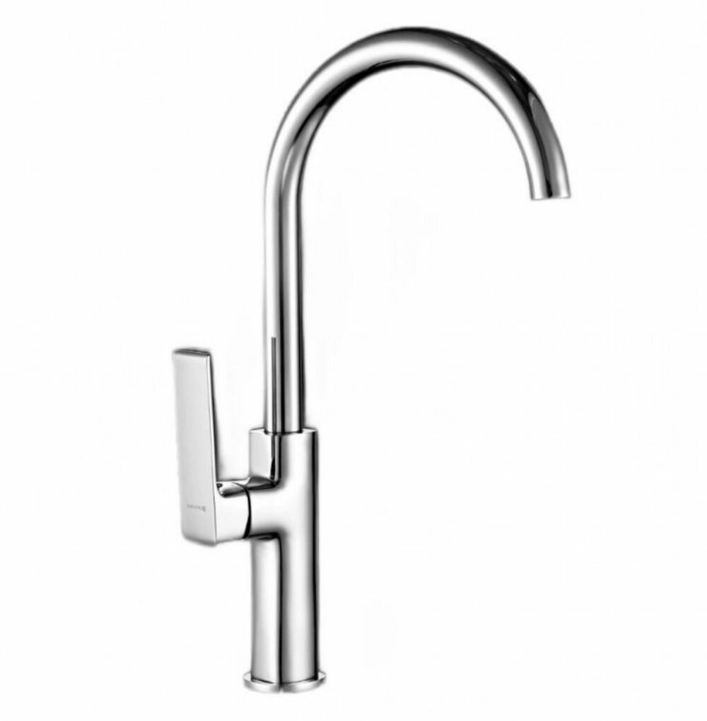 Смеситель для кухни GROSS AQUA Neoclassic, высокий излив, нержавеющая сталь 3125898С