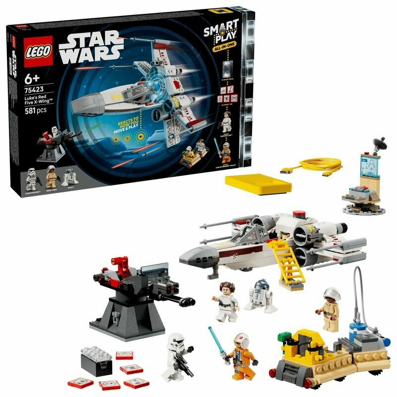 Конструктор LEGO Star Wars SMART Play - Lukes Red Five X-Wing, 581 эл. - Лего Звездные войны 75423