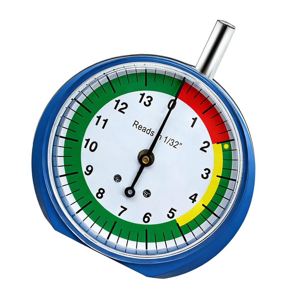 Портативный прибор для измерения глубины рисунка автомобильных шин для бездорожья-синий