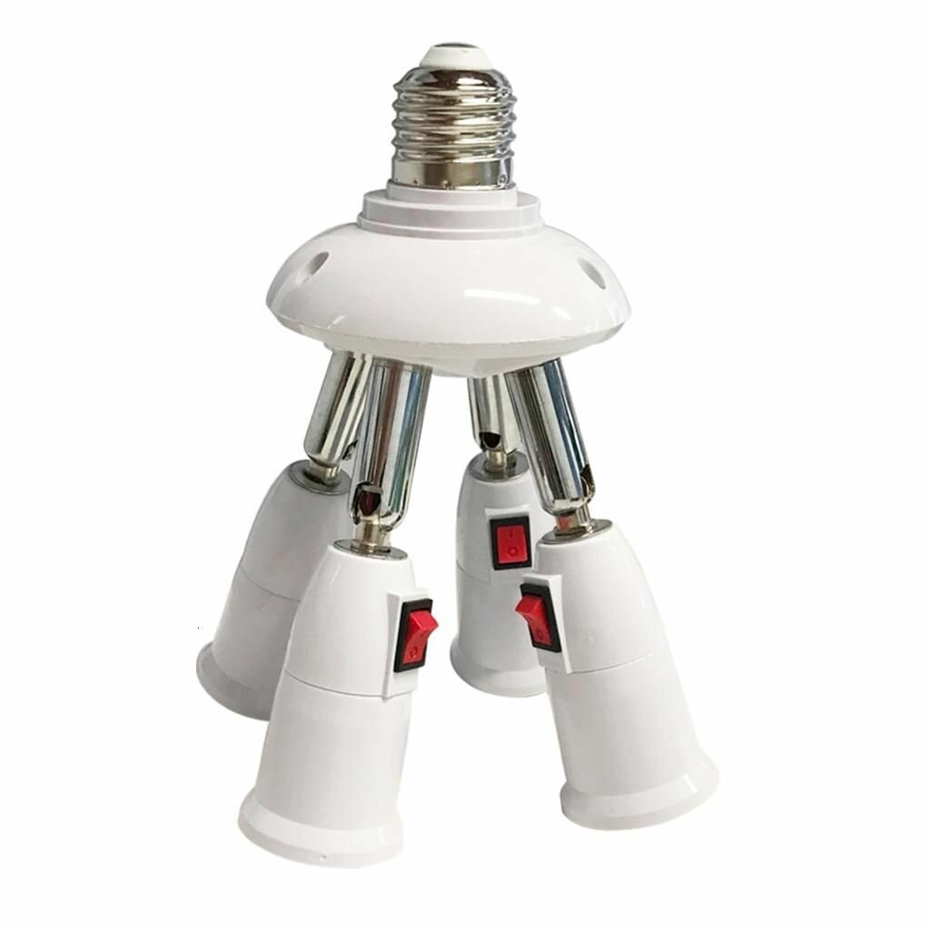 Регулируемый разветвитель E27 на 360 , 4in1