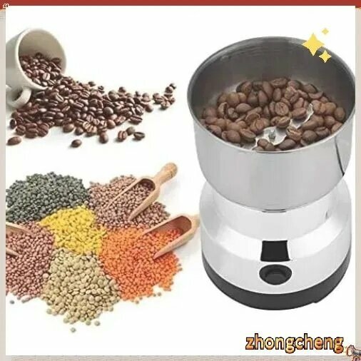 Мощный измельчитель для сухих продуктов. Электрическая мельница для специй, зерна, соли, муки. Блендер-дробилка для дома.