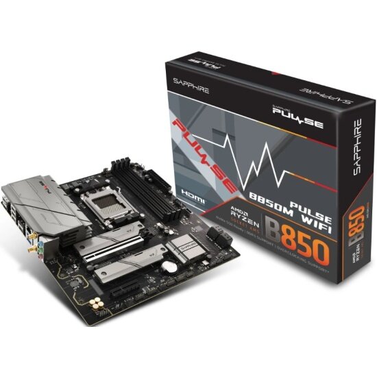 Материнская плата Sapphire B850M PULSE WIFI (AM5, mATX)
