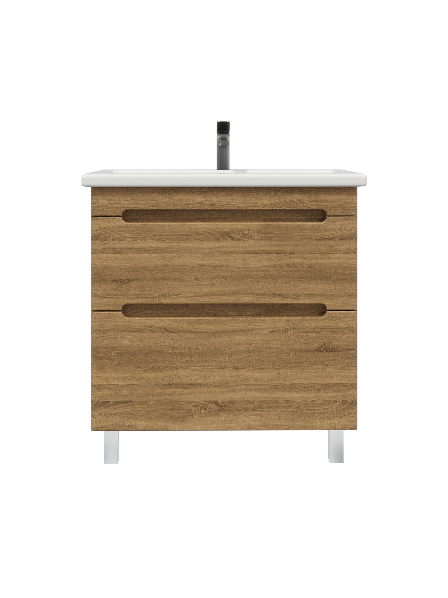 Тумба напольная Vannika Canto 70 с раковиной Como 70 (комплект) для ванной комнаты, Gold Craft