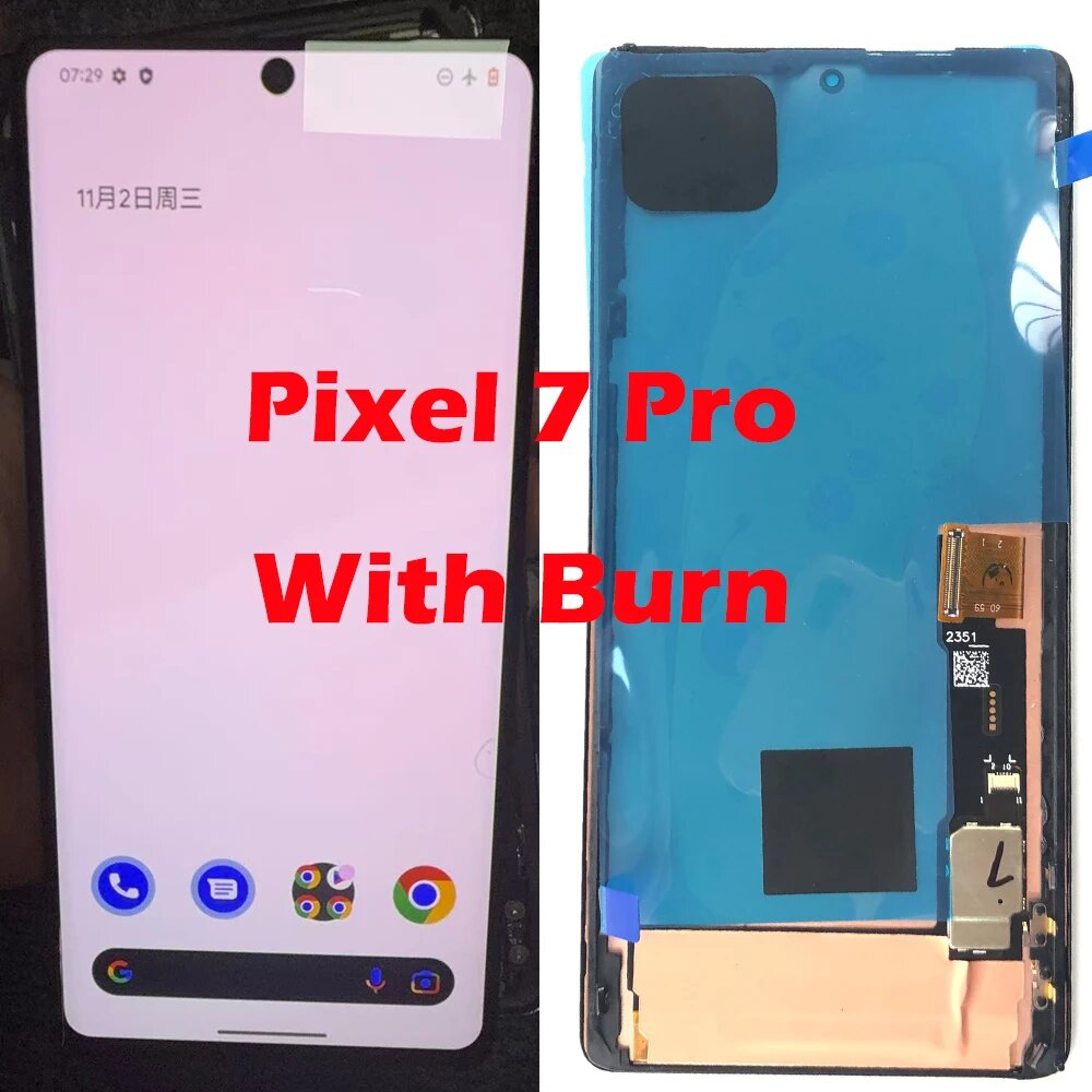 6,7 "с дефектами OLED ЖК-дисплея для Google Pixel 7 Pro 7Pro GE2AE GP4BC, сменный OLED-With Burn