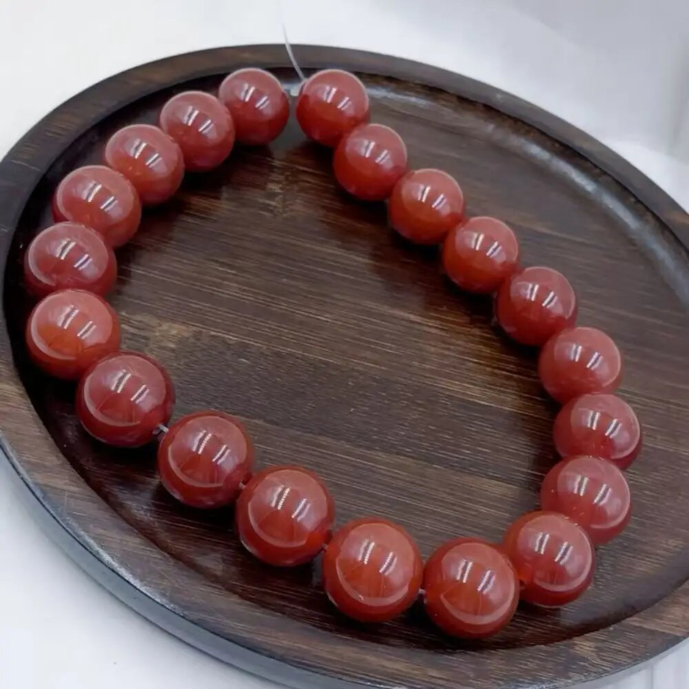 Бусины из красного агата и сердолика для создания украшений Бордовый, 1 Round 20mm