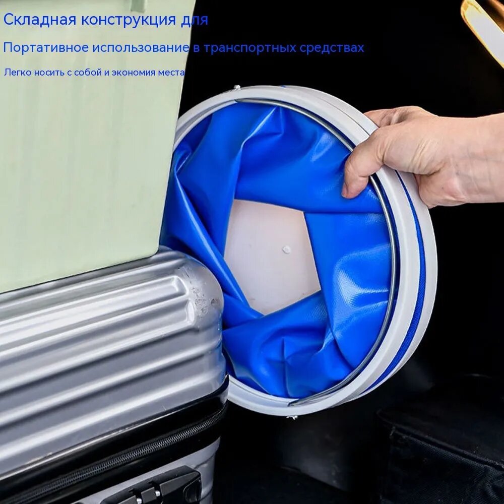 Душ садовый переносной, 11.0л, белый, с баком для воды, с шлангом и насадкой, комплект для сада — фото 1