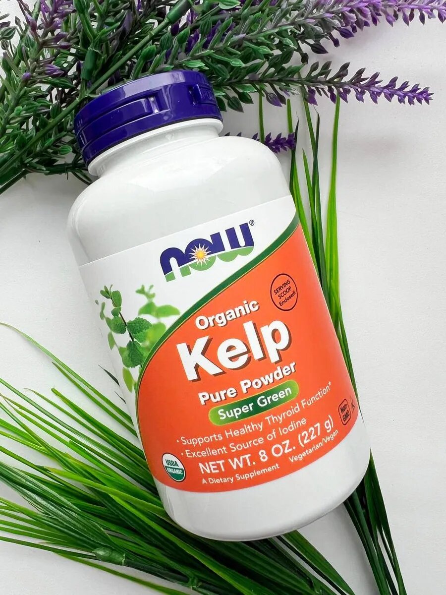 Йод органический, Now Foods Kelp Pure Powder 227 гр, без вкуса
