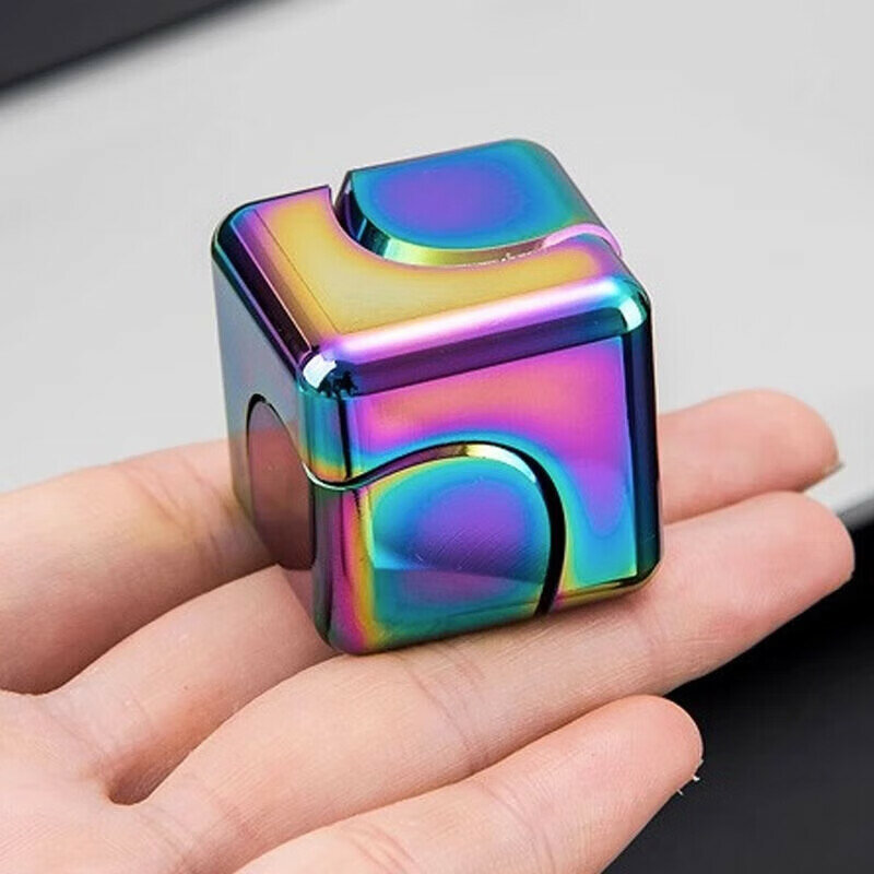 Bailishuang Цветной кубик-фиджет-спиннер для снятия стресса для взрослых Цвет：Цветной кубик-фиджет с кейсом