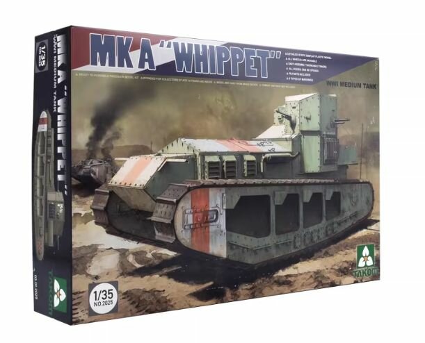 Takom 2025 Scale 1/35 MK A Whippet Первая мировая война средний танк модель комплект