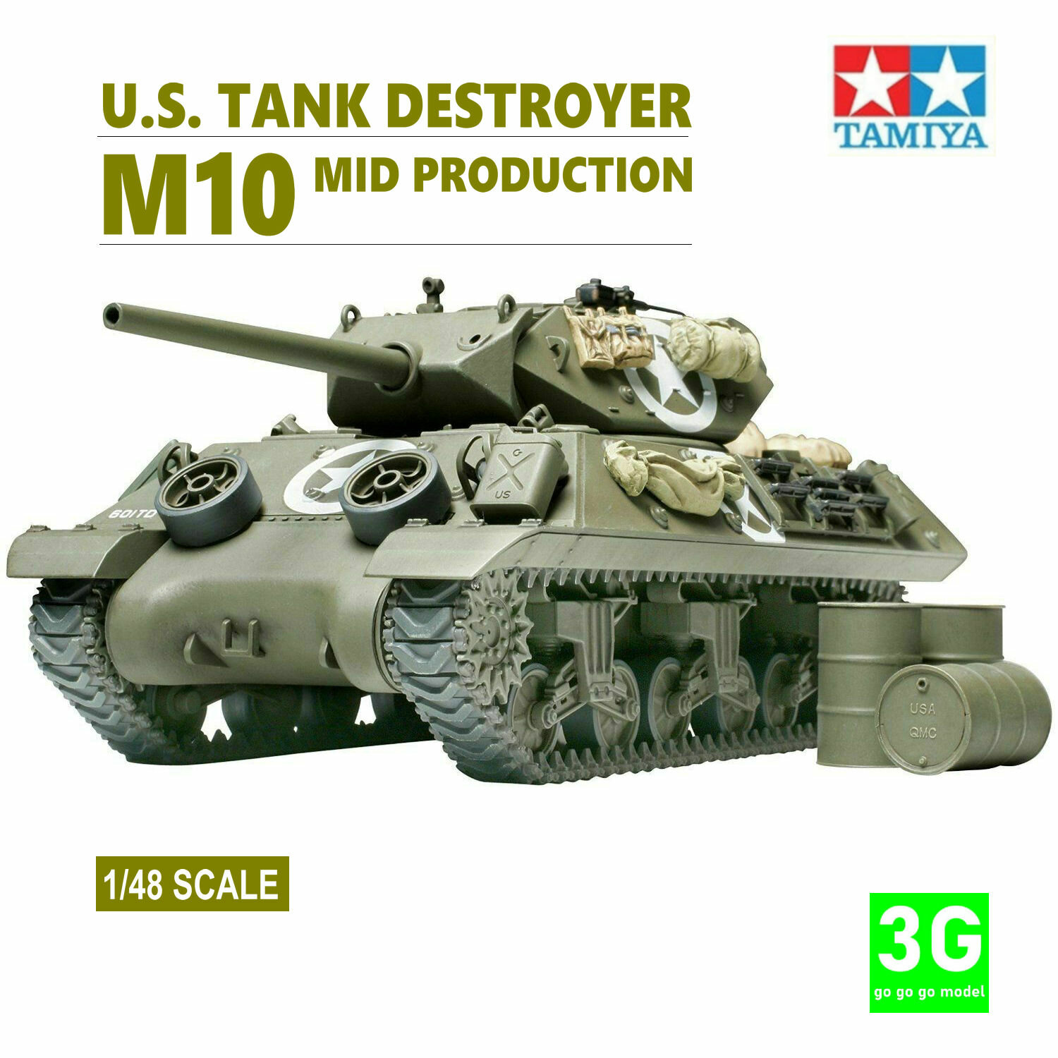 TAMIYA 32519 1/48 U.S. Destroyer M10 сборная модель танка