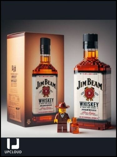Пластиковый конструктор/строительные блоки для винных бутылок/UPCLOUD-виски-Jim Beam