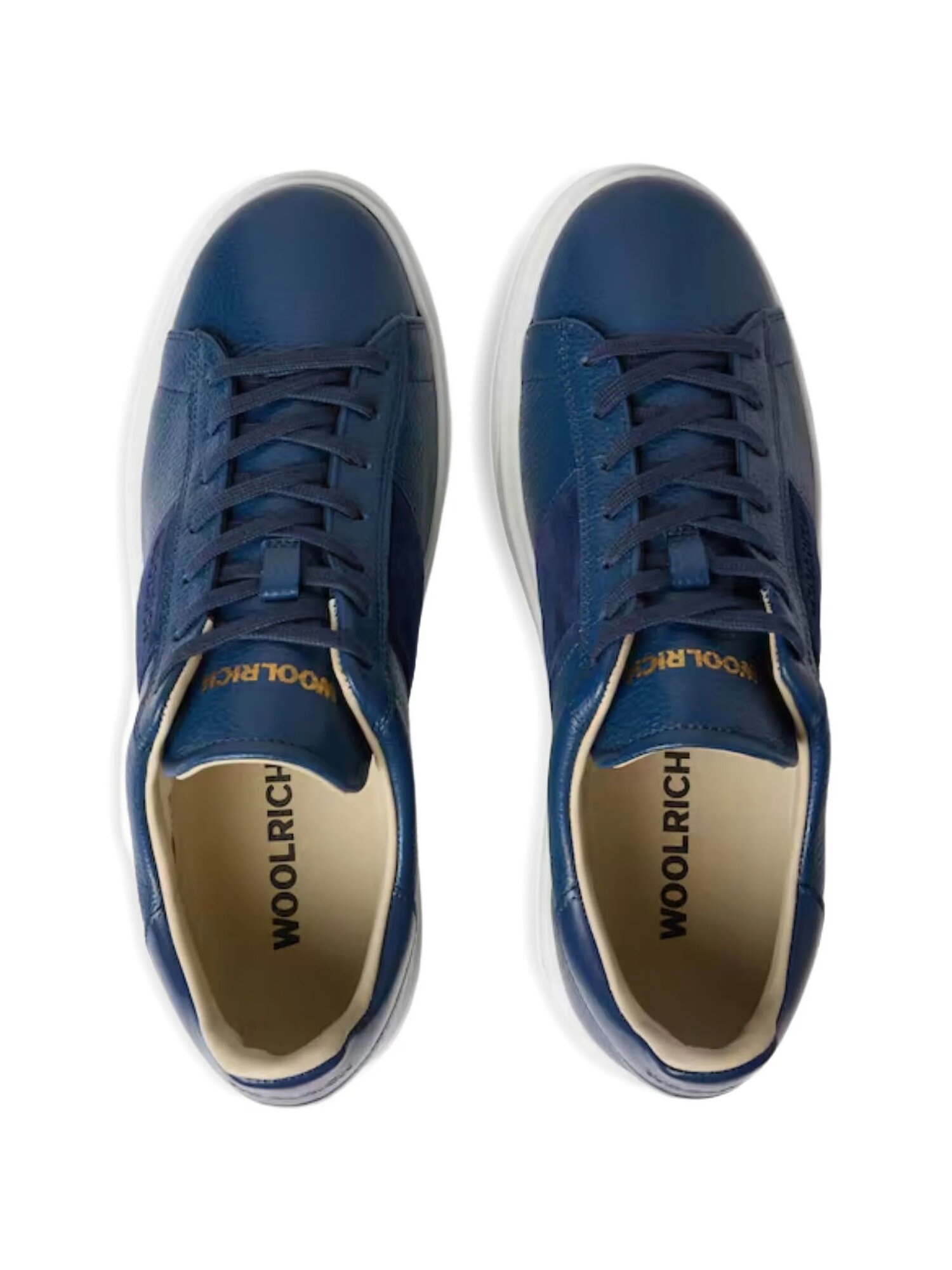 Кроссовки Woolrich Suede-panel leather sneakers, размер 41.5, blue — фото 1