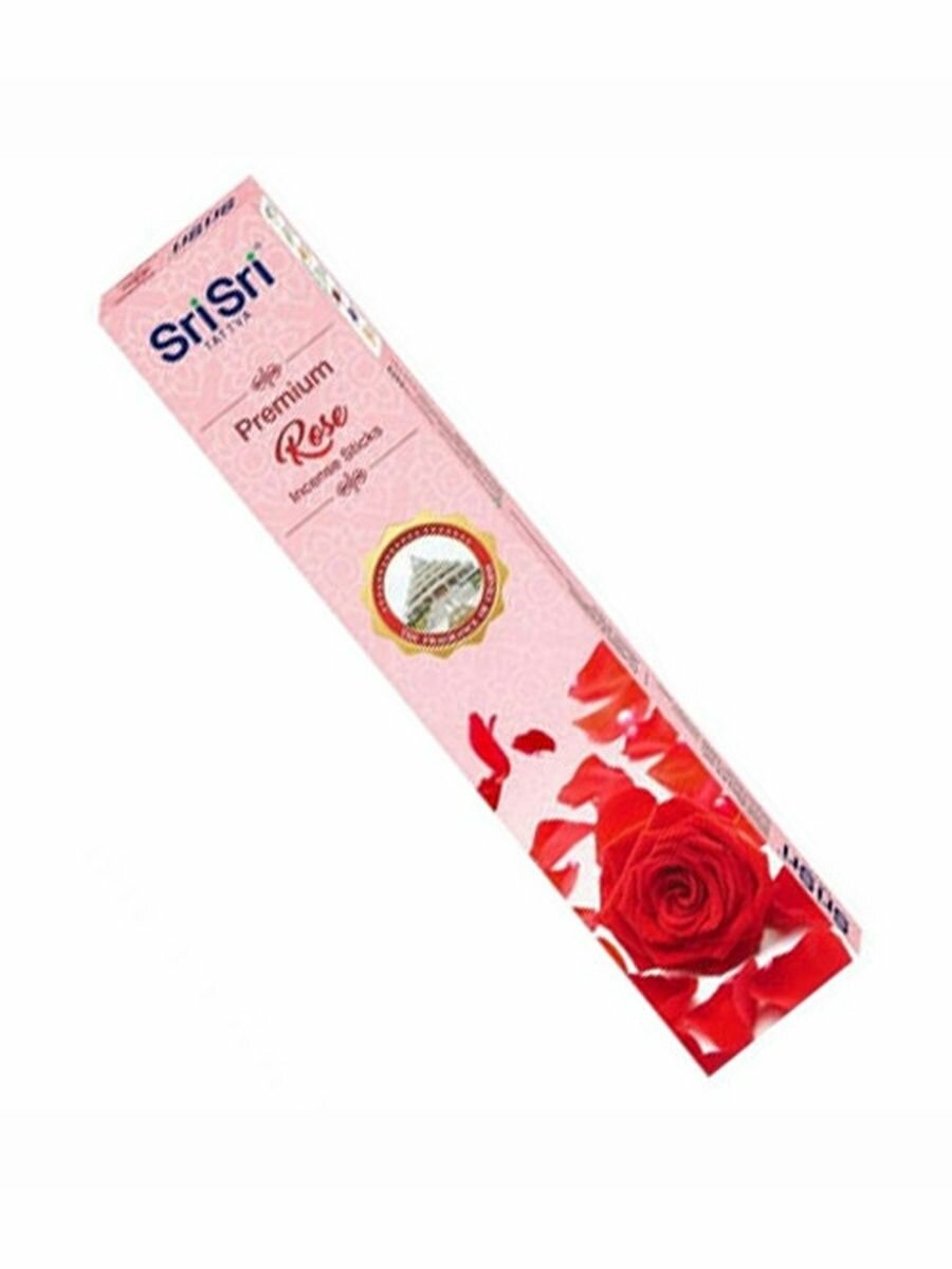 Ароматические палочки Премиум Роза Шри Шри / Incense Sticks Premium Rose Sri Sri 100 гр